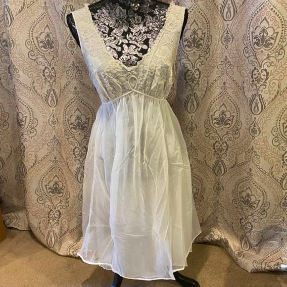 Intimates & Sleepwear | Vintage Ivory Nightgownnegligee 34 | Poshmark